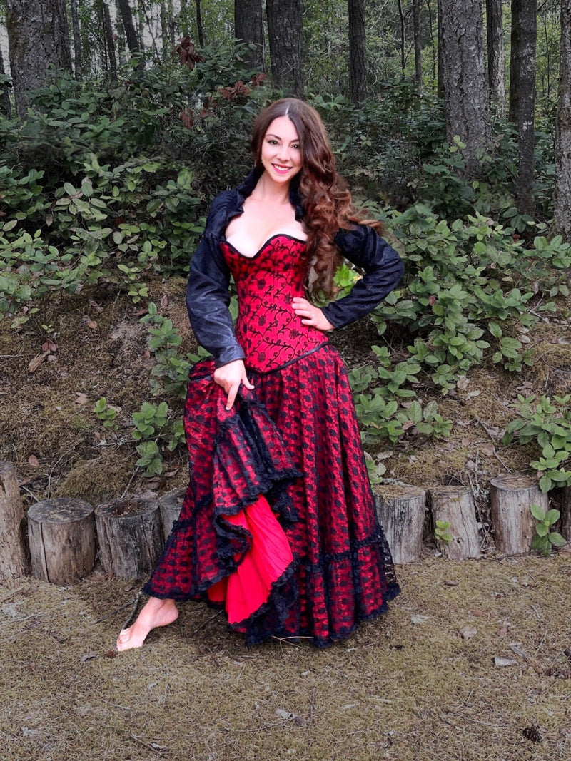 The ‘Carmen’ Spanish style Masquerade Corset Full Costume * Only one i