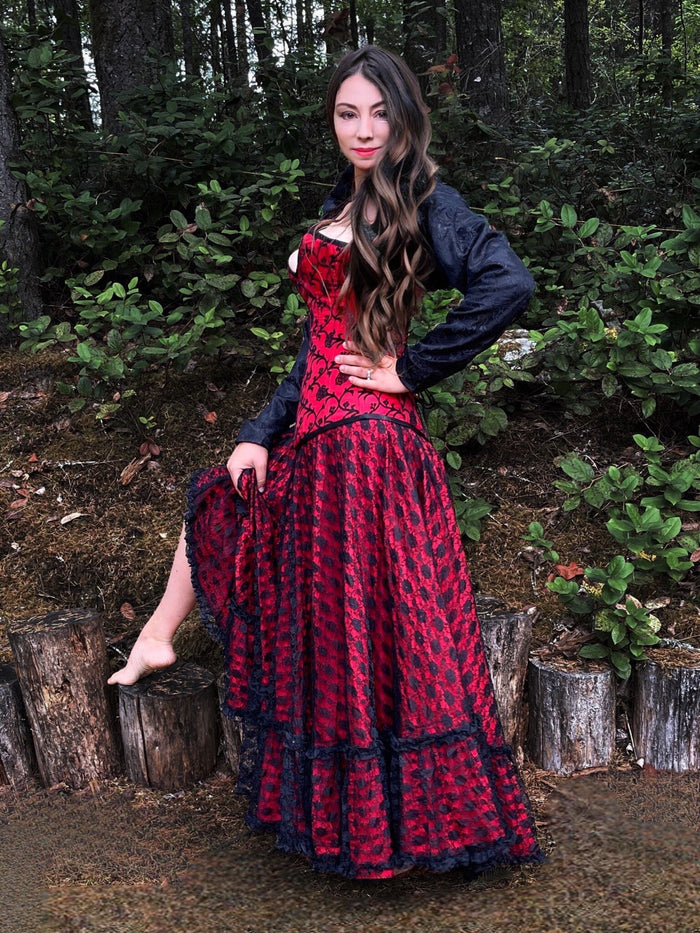 The ‘Carmen’ Spanish style Masquerade Corset Full Costume * Only one i